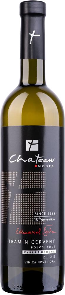 Chateau Modra Tramín červený 2022, výber z hrozna, polosladké ...